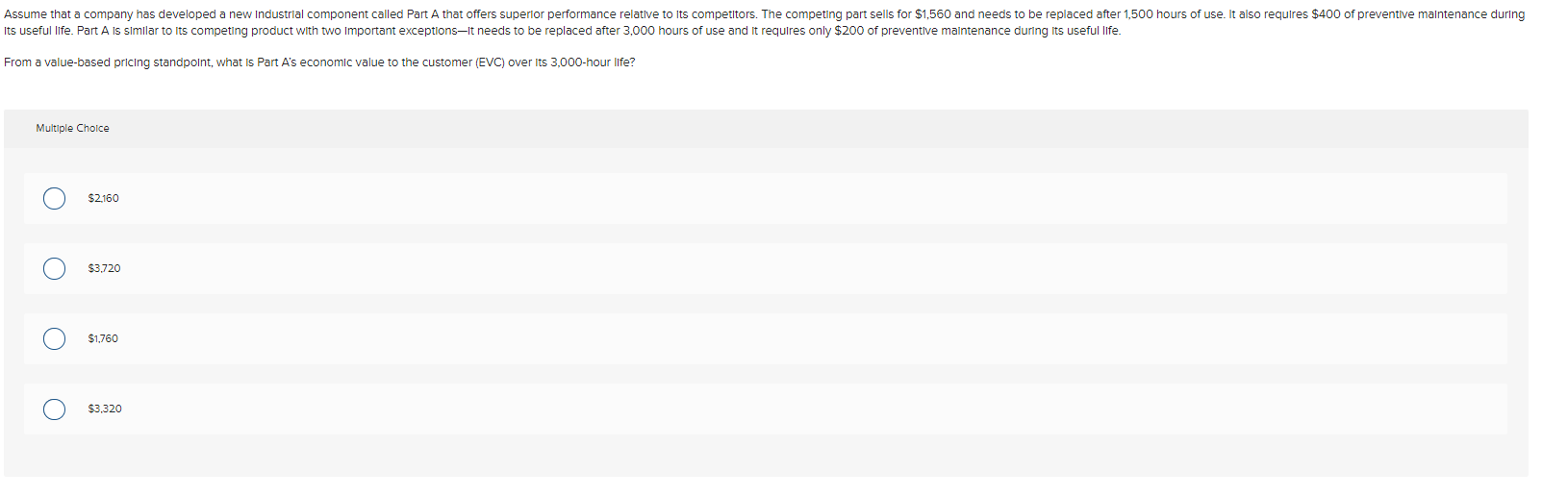 Solved From a value-based pricing standpoInt, what is Part | Chegg.com