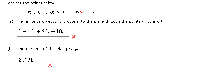 Solved Consider the points below. | Chegg.com