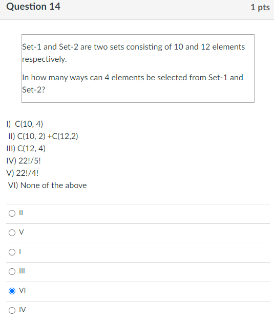 Solved Question 14 1 pts Set-1 and Set-2 are two sets | Chegg.com