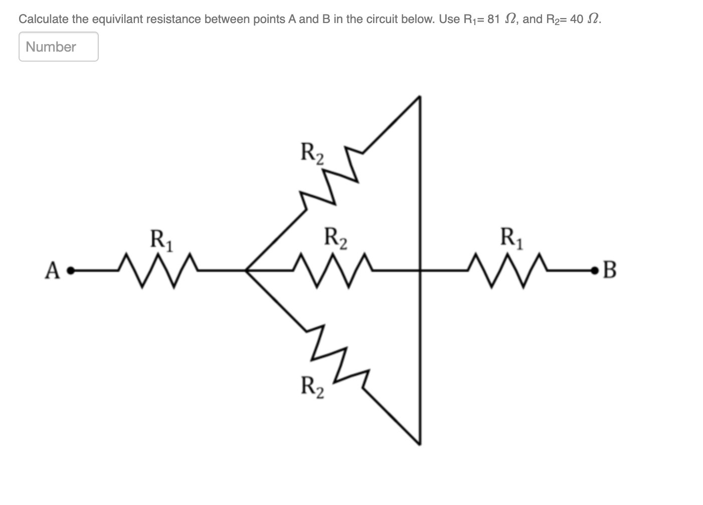 Solved Calculate the equivilant resistance between points A | Chegg.com