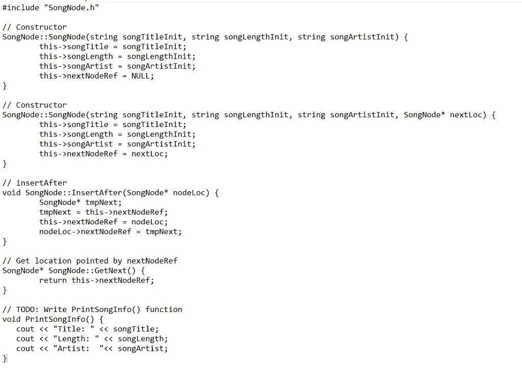 Solved 818 Lab Playlist Output Linked List Given Main