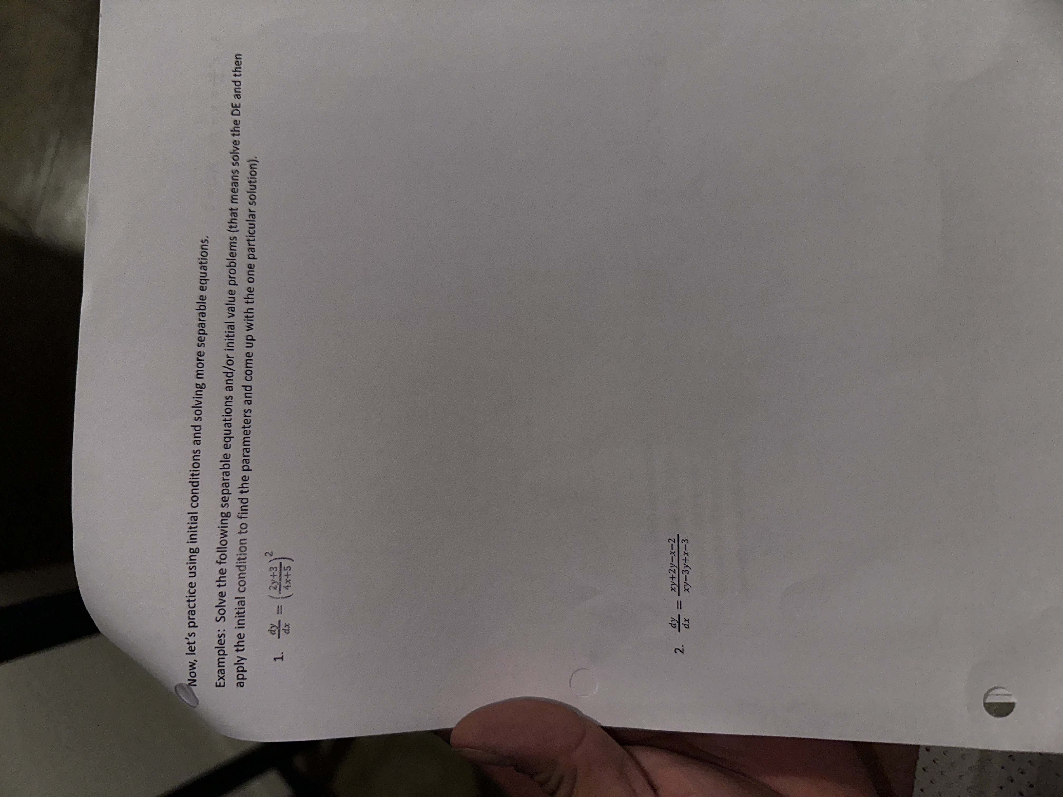 Solved Now Lets Practice Using Initial Conditions And 9586