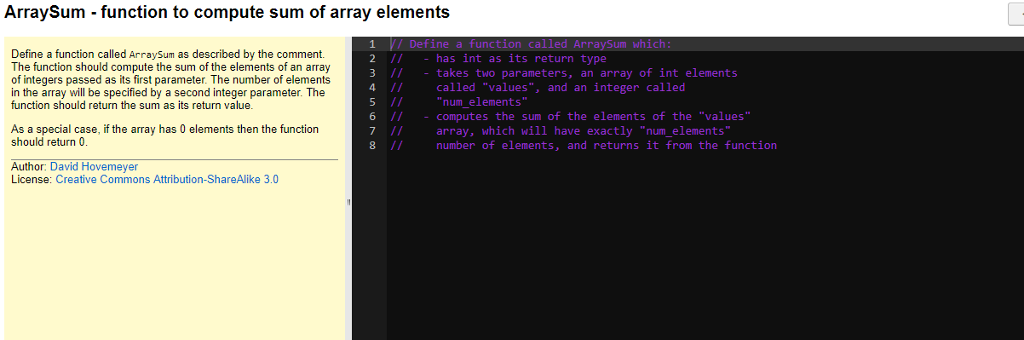 Solved ArraySum function to compute sum of array elements | Chegg.com Solved ArraySum function to compute sum of array elements | Chegg.com