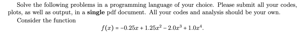 Solved Solve the following problems in a programming | Chegg.com