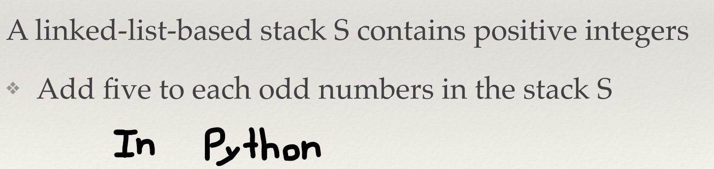 Solved A linked-list-based stack S contains positive | Chegg.com