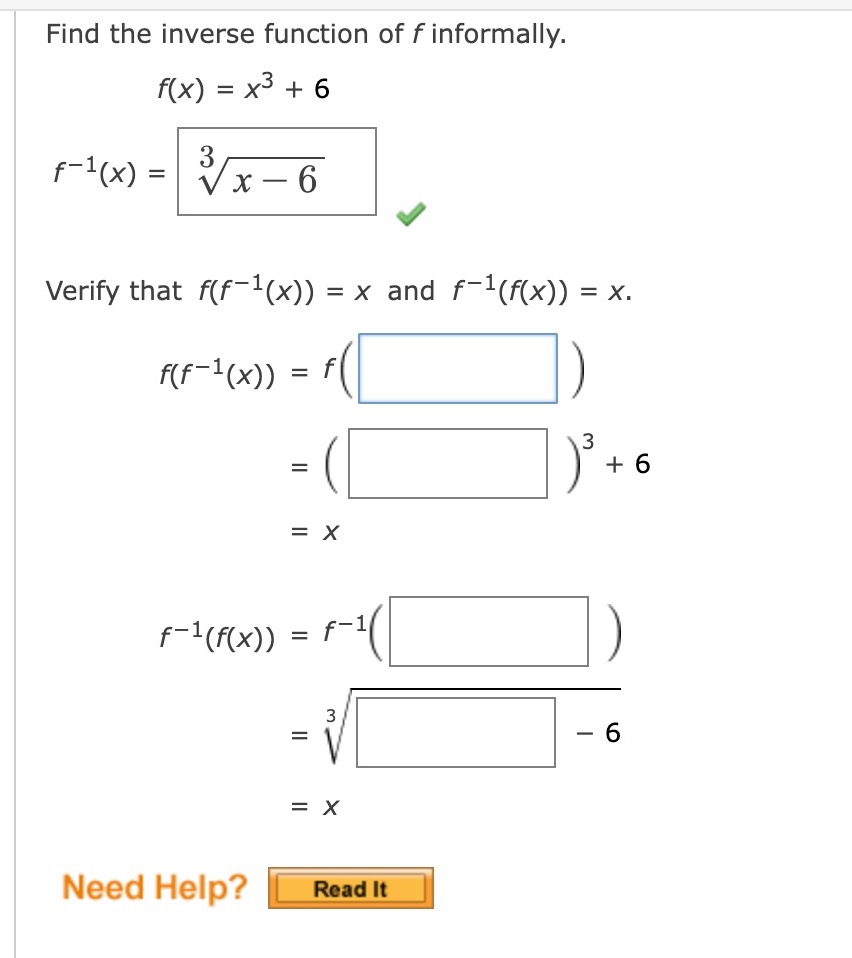 Solved Find the inverse function of f informally. | Chegg.com