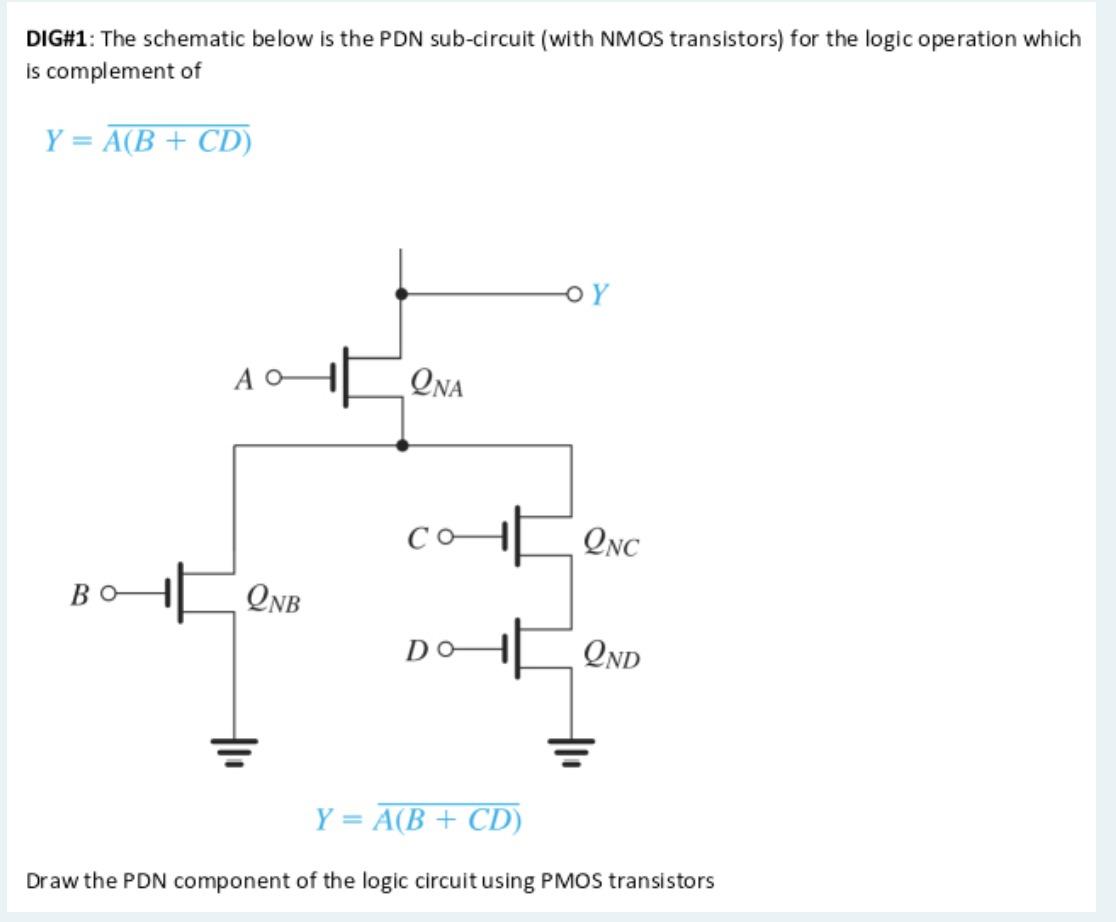 Solved DIG#1: The schematic below is the PDN sub-circuit | Chegg.com