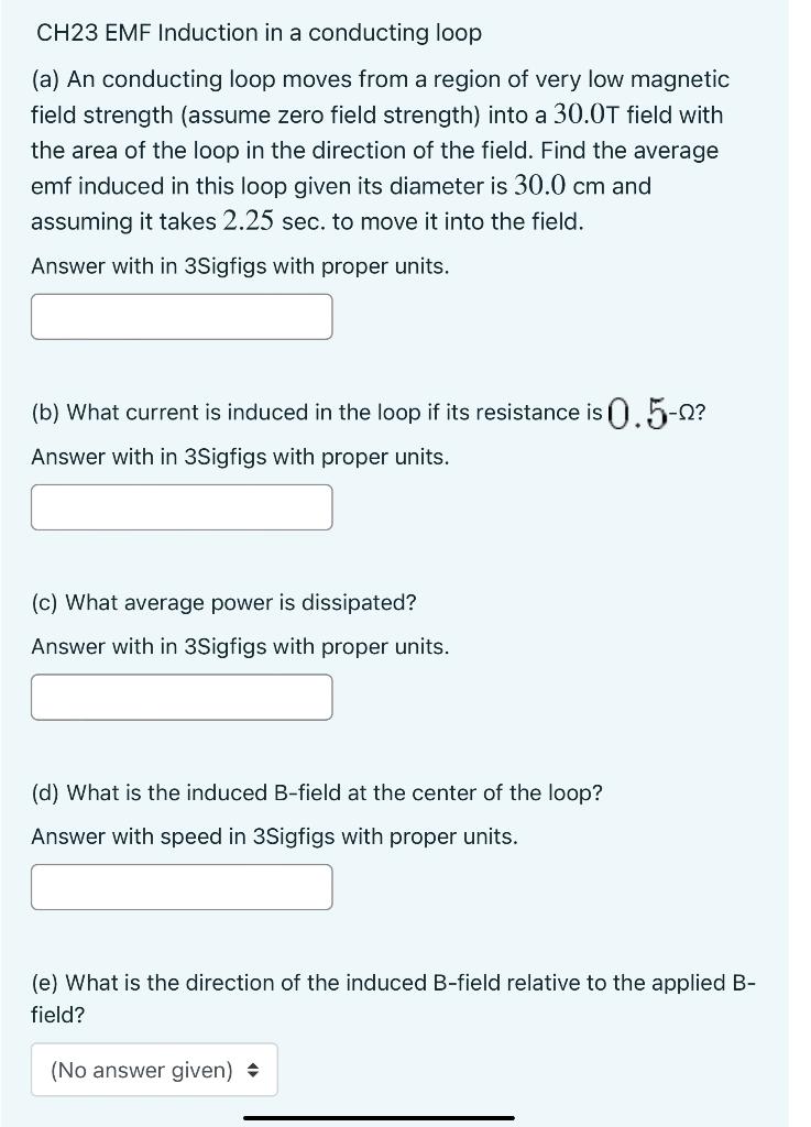 Solved CH23 EMF Induction in a conducting loop (a) An | Chegg.com