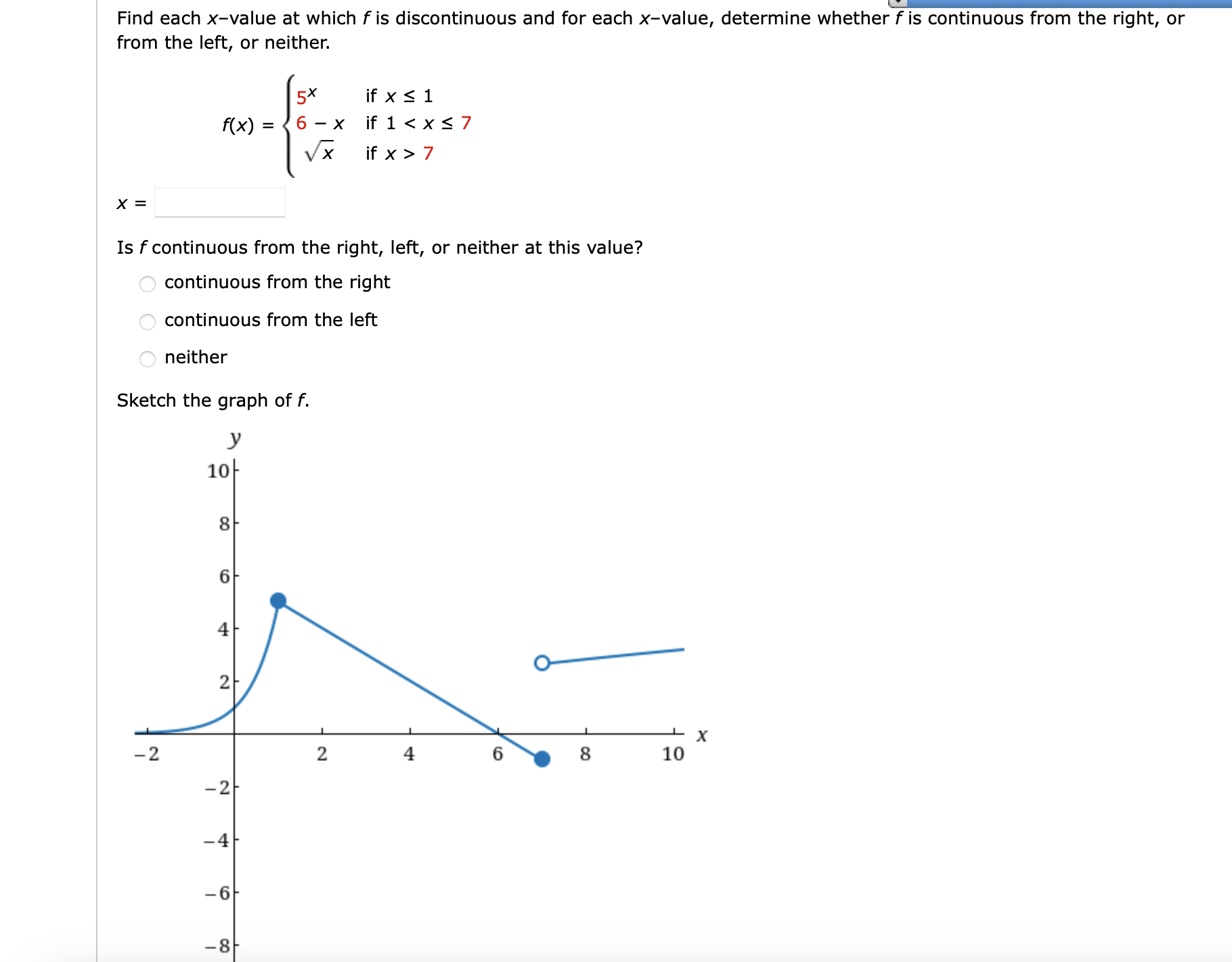 Solved Find each x-value at which f ﻿is discontinuous and | Chegg.com