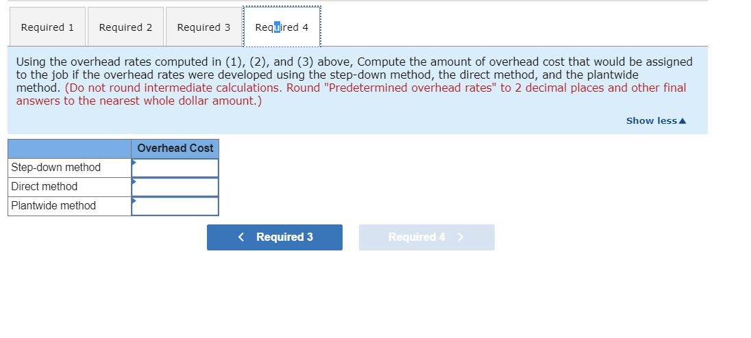 Solved Problem 4B-6 Step-Down Method versus Direct Method; | Chegg.com