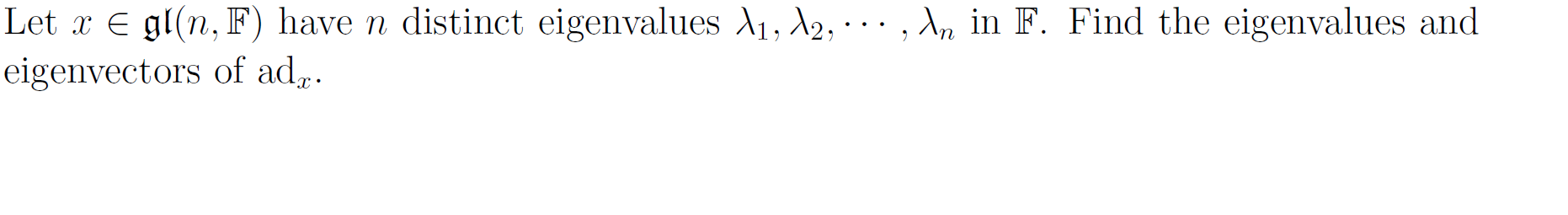 Solved gl(n,F) is a nxn matrix whose determinant is | Chegg.com
