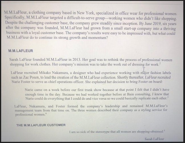 Solved M.M.Lafleur: Market Segmentation and Targeting Please | Chegg.com