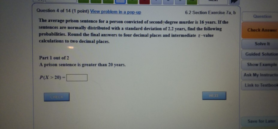 Solved Question 4 of 14 (1 point) View problem in a pop-up | Chegg.com