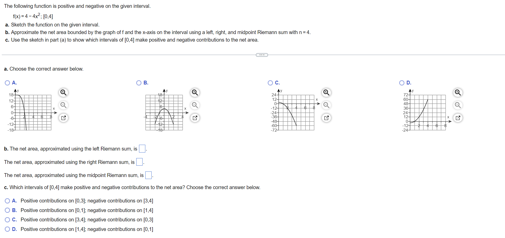 Solved The following function is positive and negative on | Chegg.com