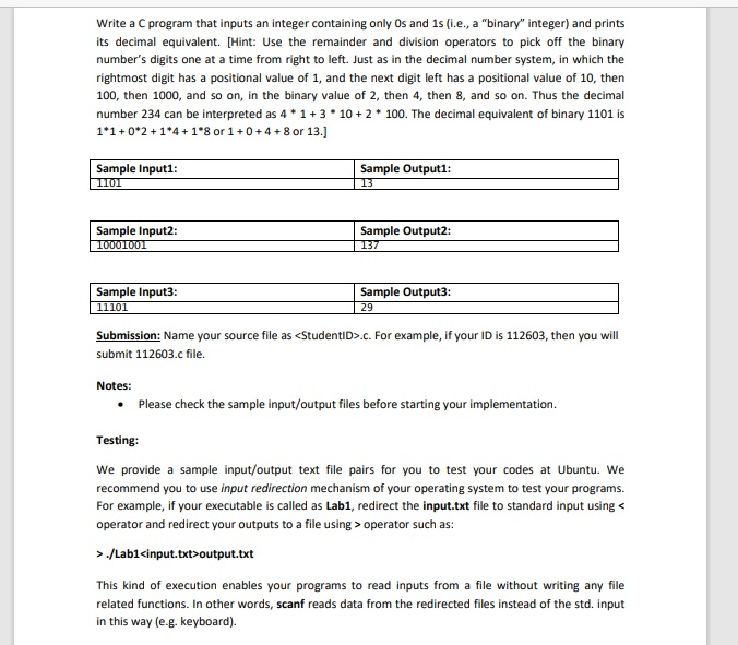 Solved Write A C Program That Inputs An Integer Containing 3800