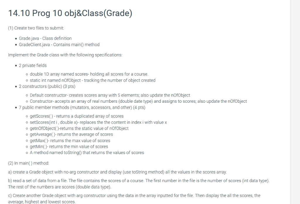 14 10 Prog 10 Objandclass Grade 1 Create Two Files