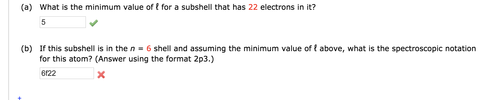 Solved (a) What is the minimum value of l for a subshell | Chegg.com