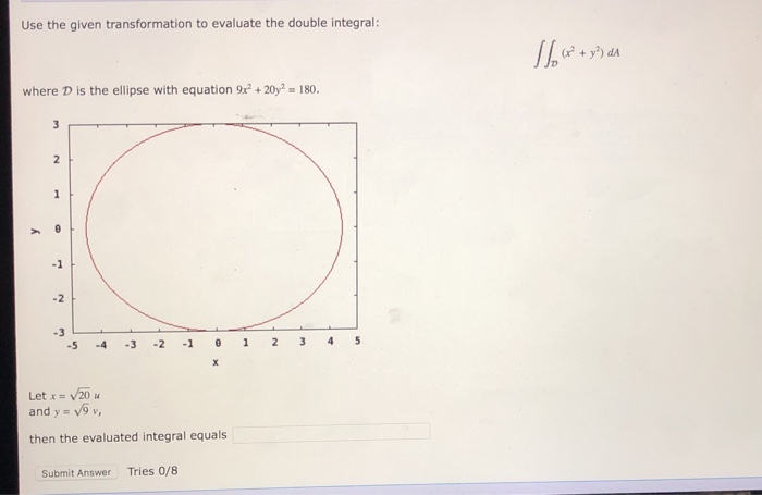 Solved Use the given transformation to evaluate the double | Chegg.com