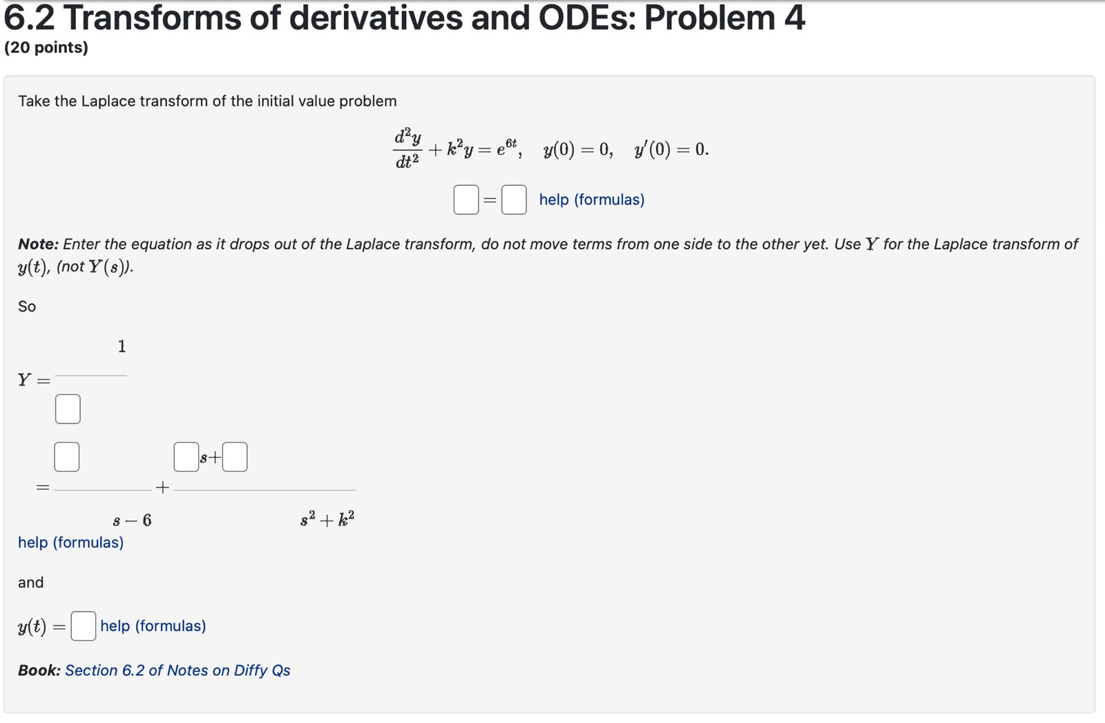 Solved Take the Laplace transform of the initial value | Chegg.com