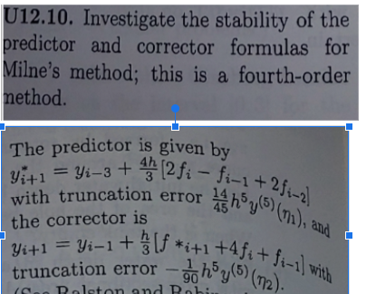 Solved U12.10. Investigate the stability of the predictor | Chegg.com