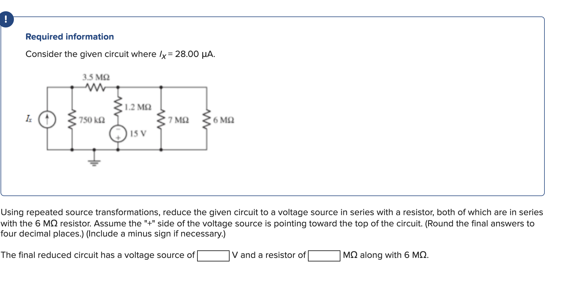Solved Required information Consider the given circuit where | Chegg.com Solved Required information Consider the given circuit where | Chegg.com