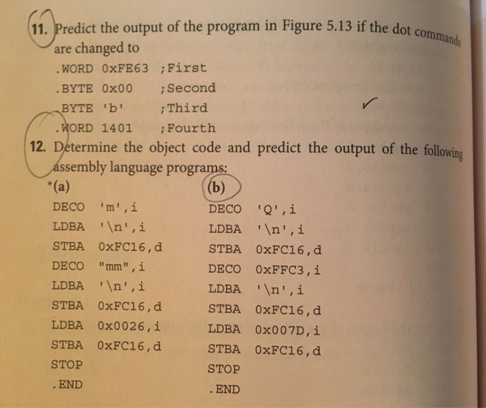 Predict the output of the program in Figure 5.13 if | Chegg.com