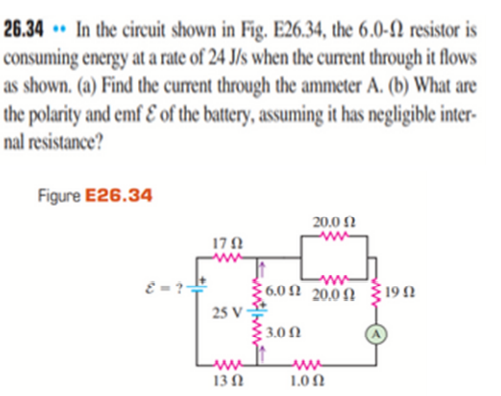 Solved 26.34 - In the circuit shown in Fig. E26.34, the | Chegg.com