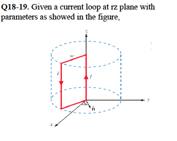 Solved Q18-19. Given a current loop at rz plane with | Chegg.com