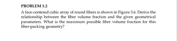 Solved PROBLEM 3.2 A face-centered cubic array of round | Chegg.com