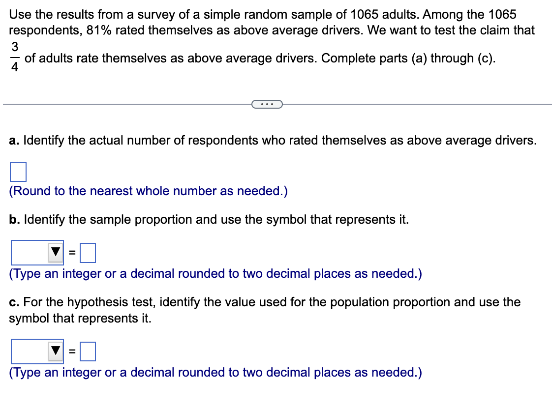 Solved Use the results from a survey of a simple random | Chegg.com
