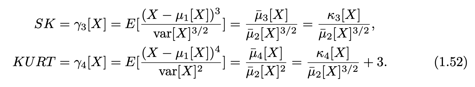 Problem 1.45 The standardized moments γ3,γ4 (Equation | Chegg.com
