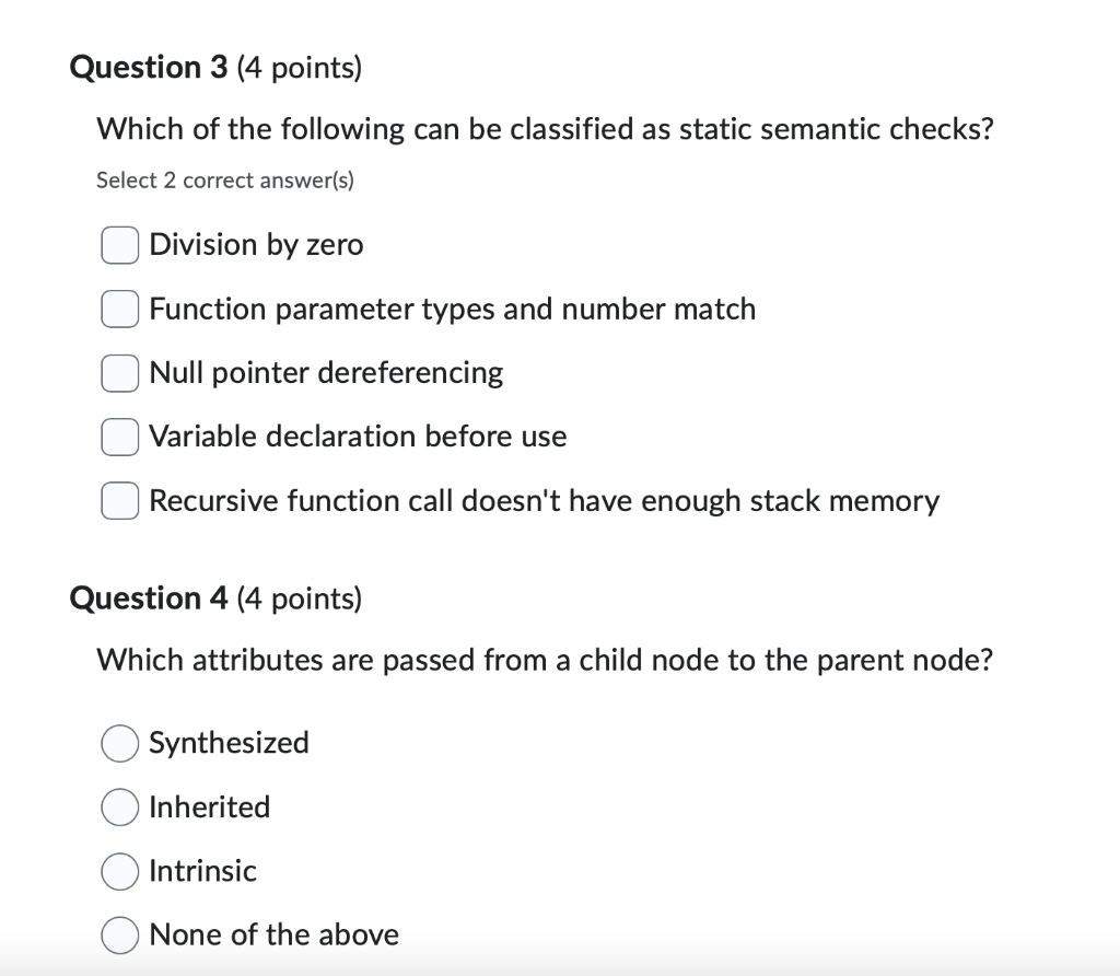 Solved Which of the following can be classified as static | Chegg.com