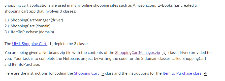 Solved Shopping cart applications are used in many online | Chegg.com