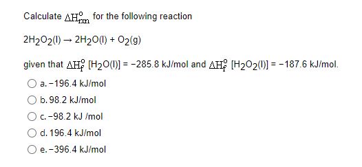 Solved Calculate \\( \\Delta | Chegg.com