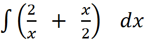 Solved \\( \\int\\left(\\frac{2}{x}+\\frac{x}{2}\\right) d x | Chegg.com