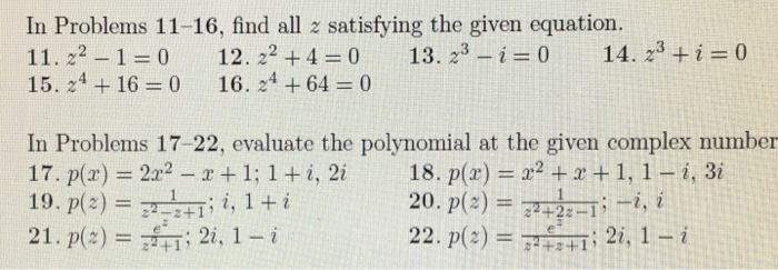 Solved Find all z satisfying the given equation. z^2 - 1 = | Chegg.com