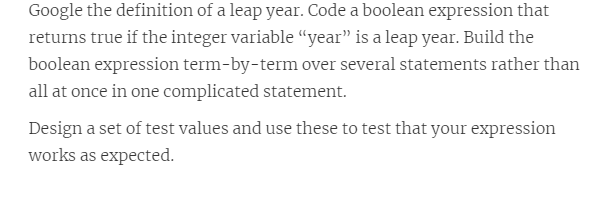 Solved Solve leap year using programming language | Chegg.com