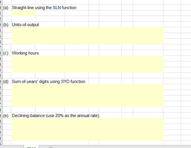 Solved Excel-Based Assignment #2: Depreciation Computations | Chegg.com