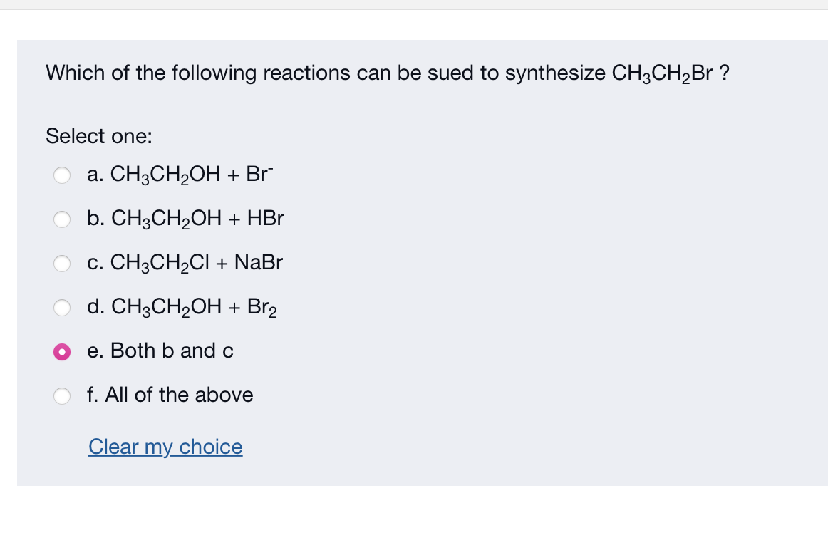 Solved Which of the following reactions can be sued to | Chegg.com