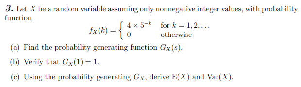 Solved Let x ﻿be a random variable assuming only nonnegative | Chegg.com