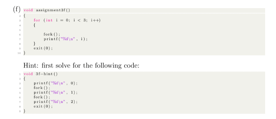 Solved For each of the following codes, draw their process | Chegg.com