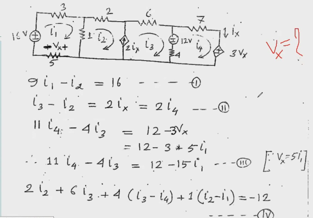 Solved Complete The Steps In Details Determine Vx Using Mesh 2542