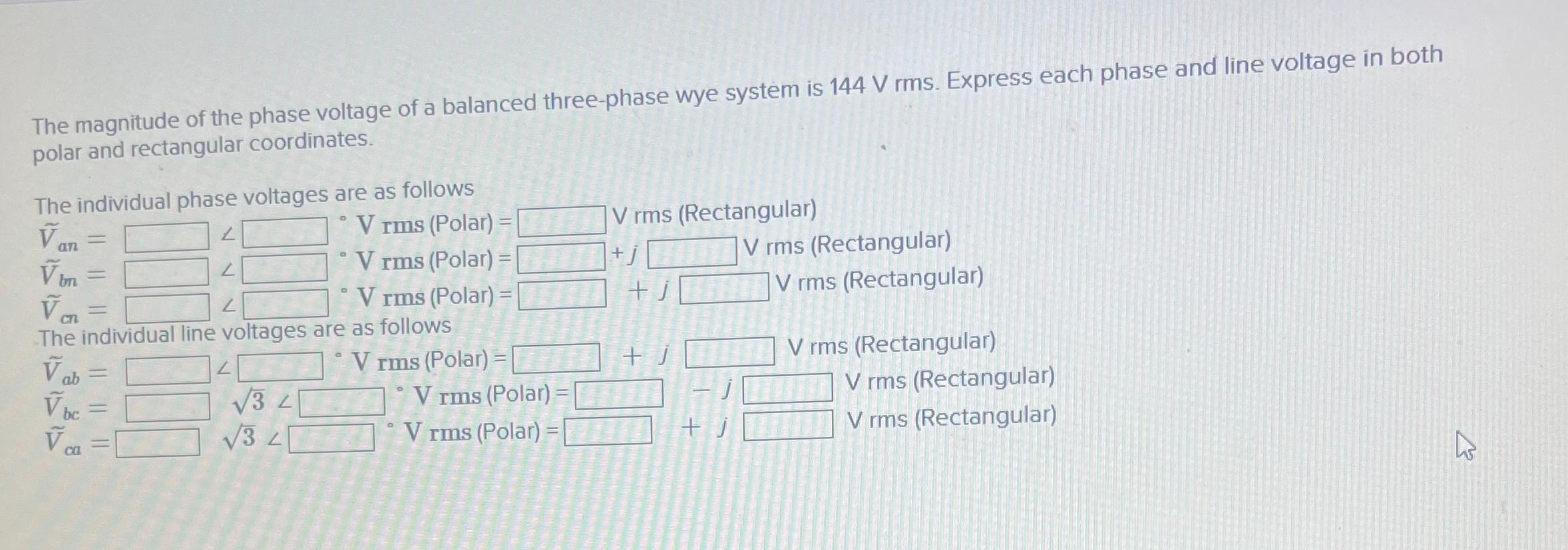 Solved The magnitude of the phase voltage of a balanced | Chegg.com