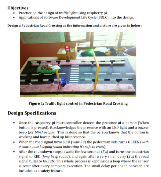 Solved Objectives: Practice on the design of traffic light | Chegg.com