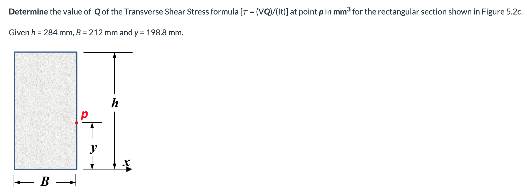 Solved Determine the value of Qof the Transverse Shear | Chegg.com