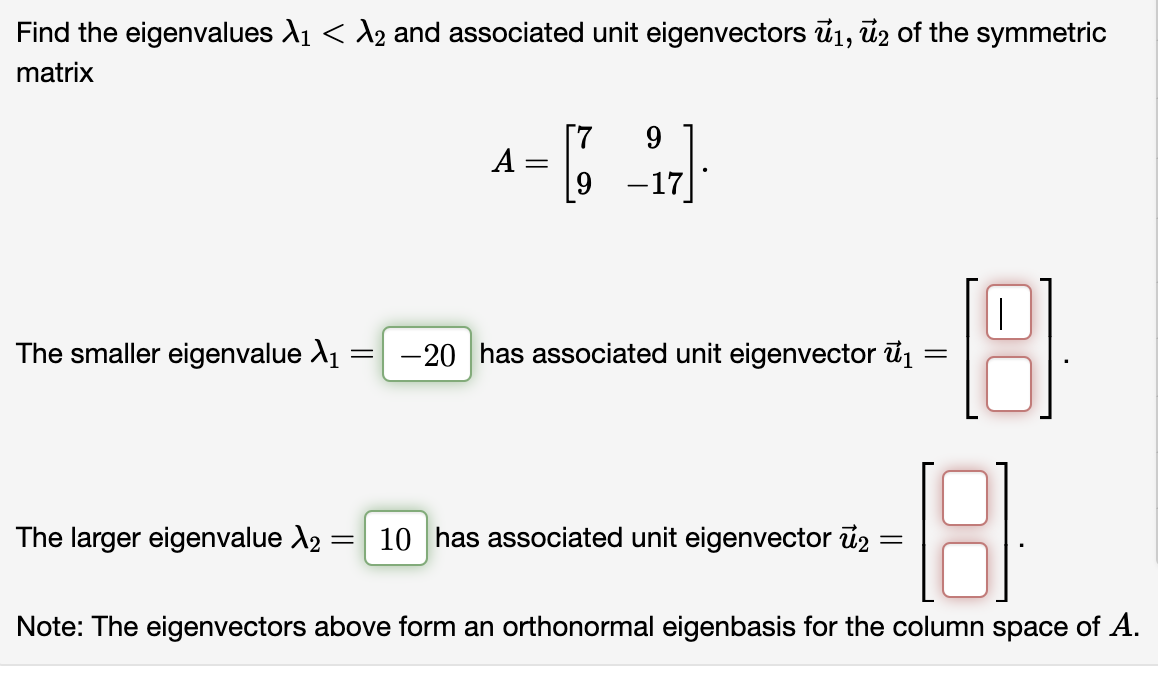 Solved Find the eigenvalues li
