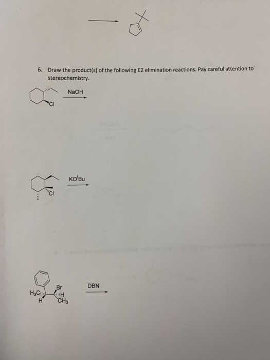 Solved Draw the product(s) of the following E2 elimination | Chegg.com