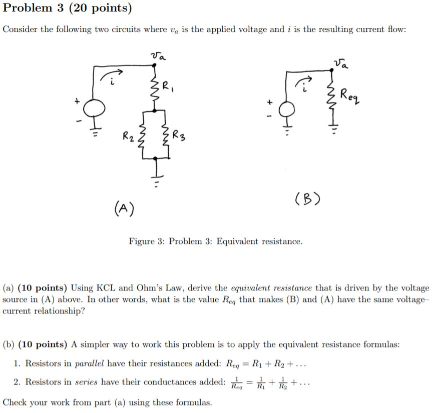 Solved Problem 3 (20 points) Consider the following two | Chegg.com