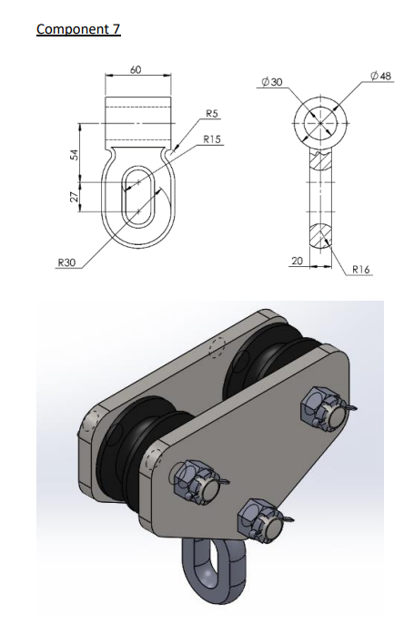 Solved Question 1 Draw the assembly drawing of the following | Chegg.com