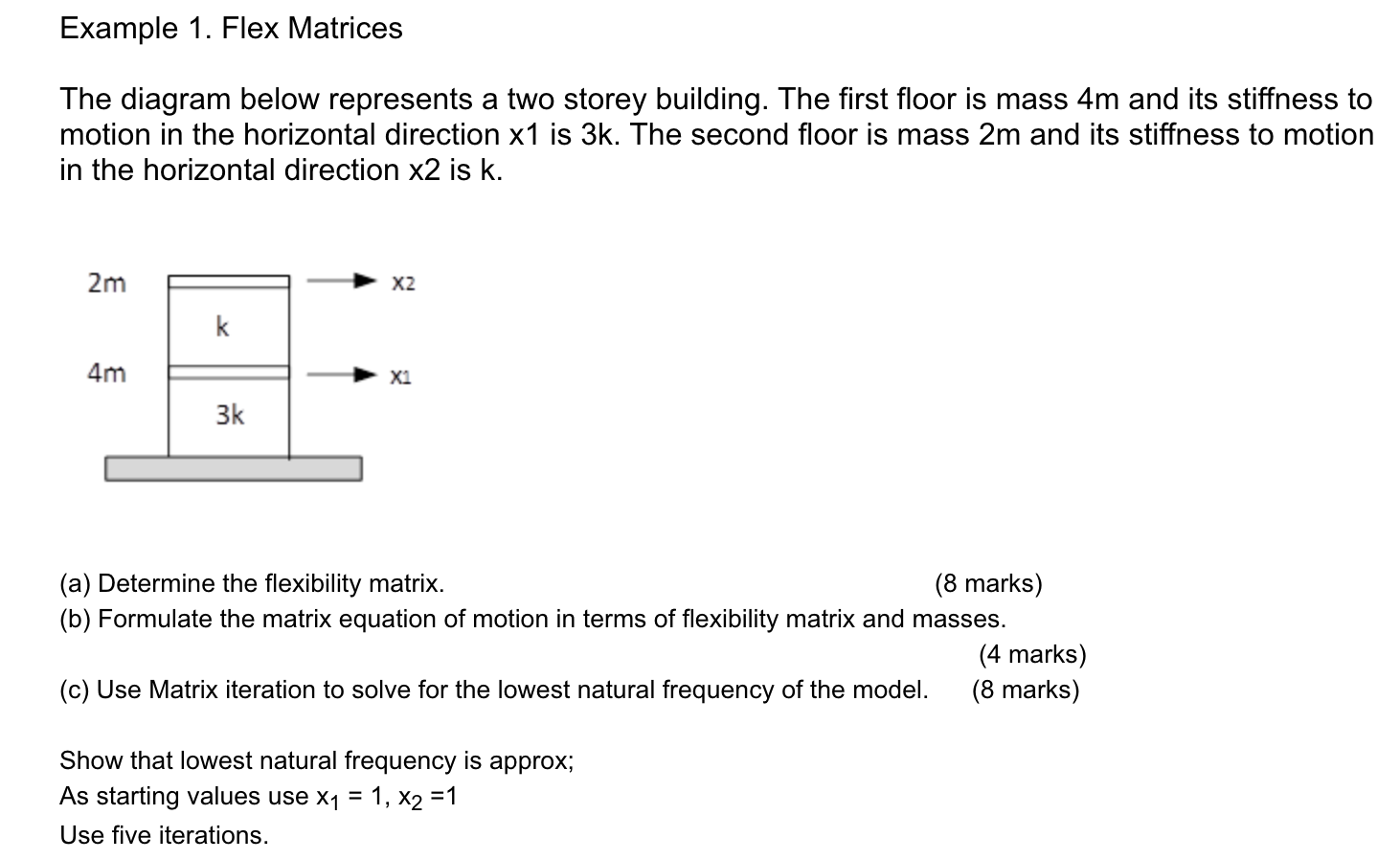 Solved Example 1. Flex Matrices The diagram below represents | Chegg.com